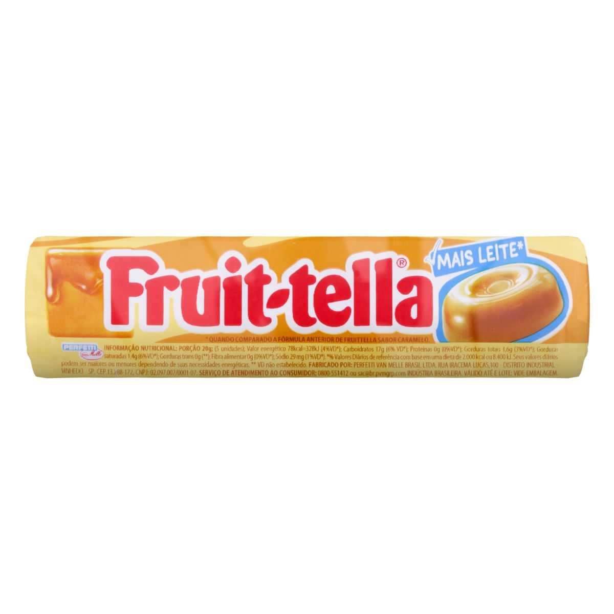 Bala de Caramelo Fruit-Tella 41g - Milium