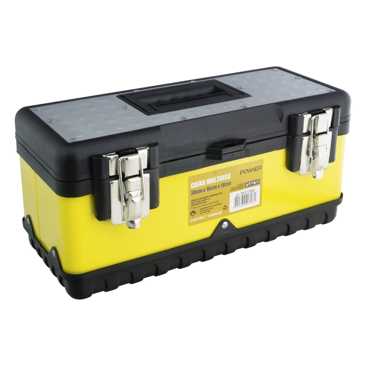 Caixa de Metal Multiuso Powner 38cm x 16cm x 18cm - Milium tem de tudo