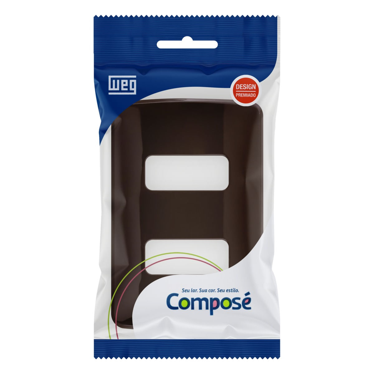 Placa Marrom com 2 Postos Weg Composé 4x2" - Milium tem de tudo