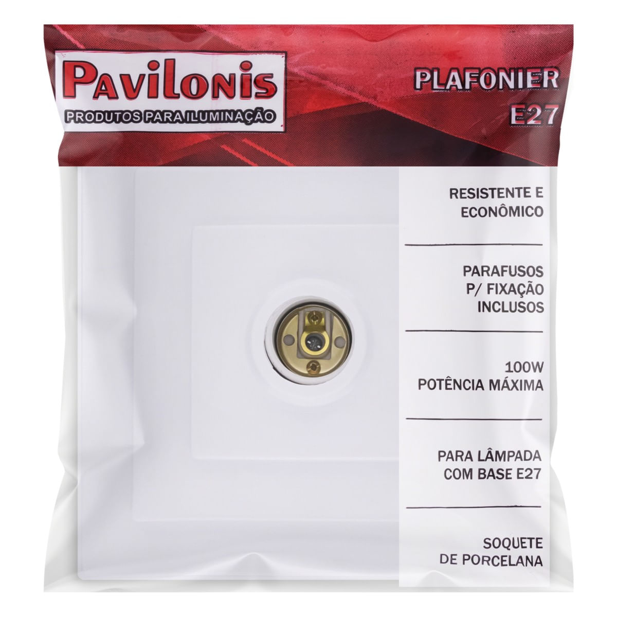 Plafon Branco Quadrado Pavilonis - Milium tem de tudo