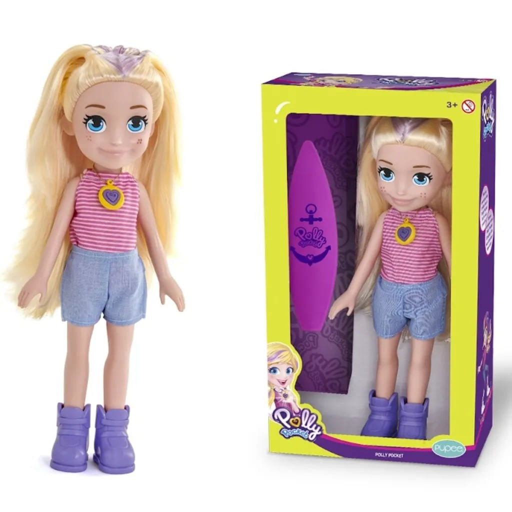 Boneca Polly Surf Pupee - Milium tem de tudo