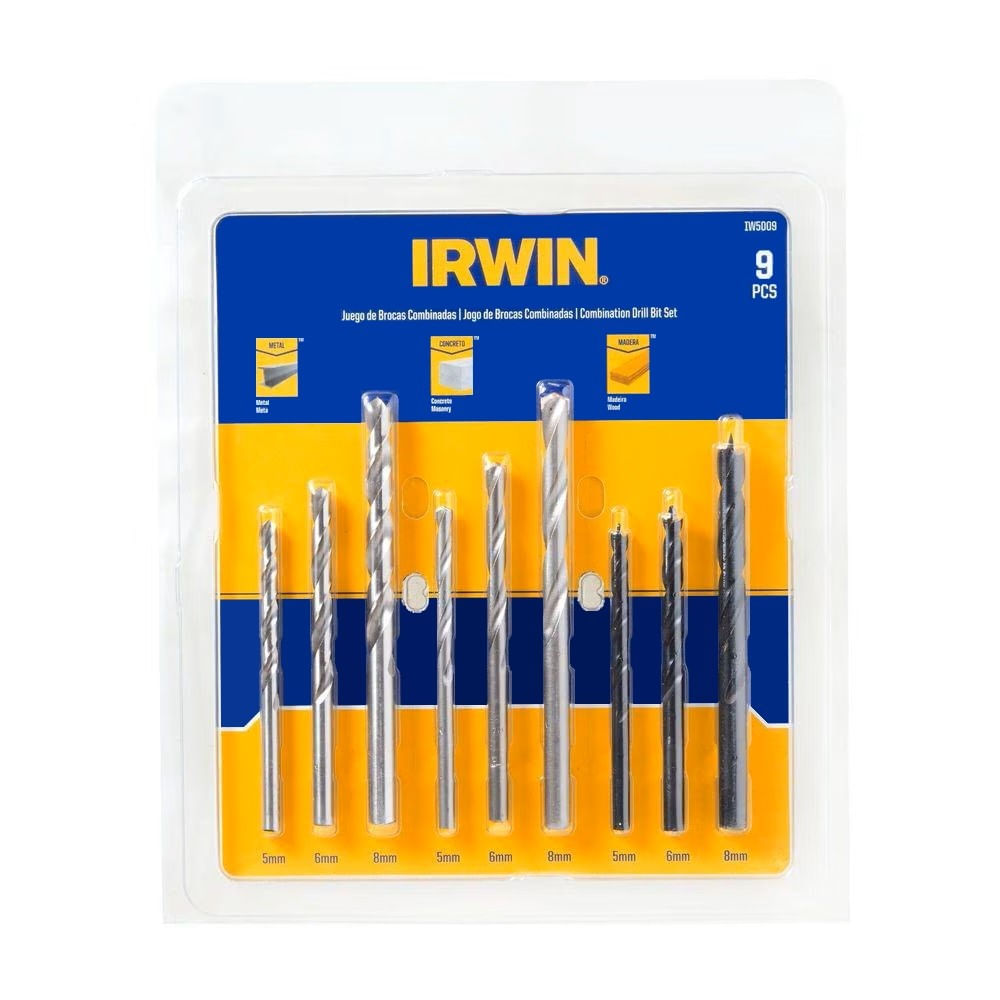 Kit de Brocas Mix Irwin 9 peças - Milium tem de tudo